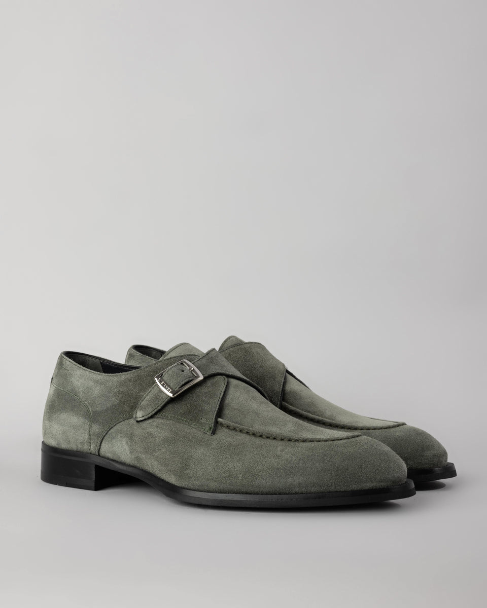 Parma Suede Monk Strap Shoe – Henry Singer