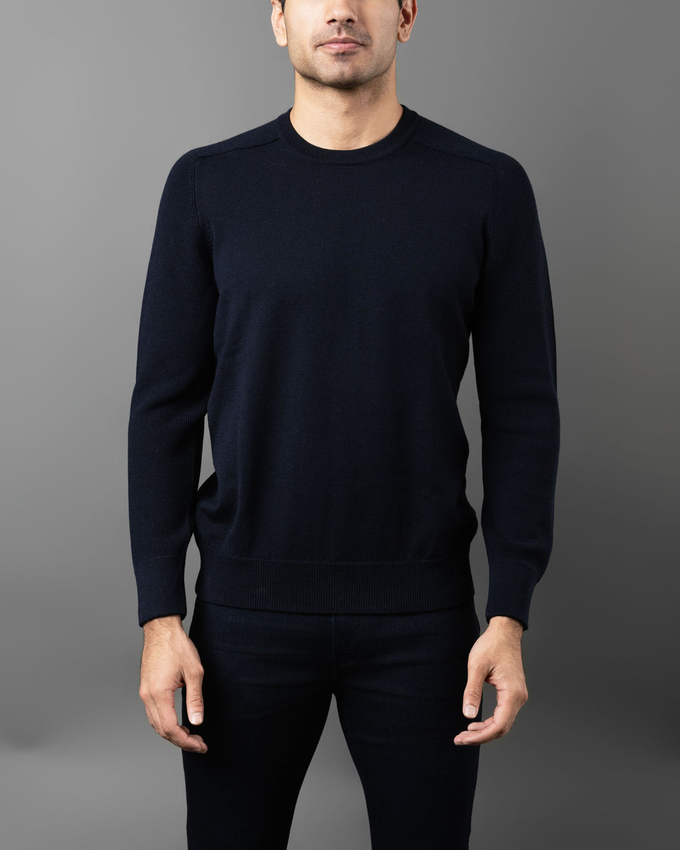 Ribbed Crewneck Sweater – Henry Singer
