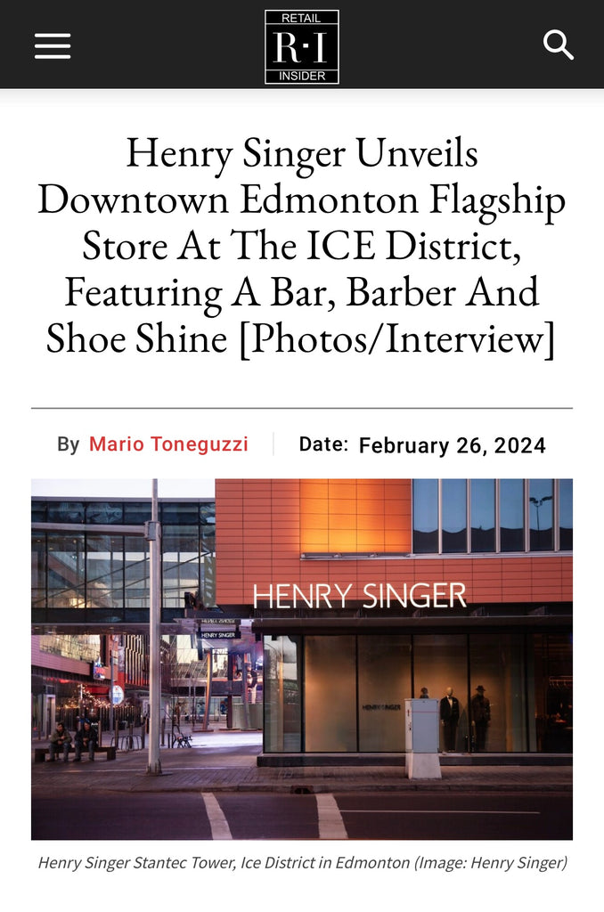 Henry Singer | Canada's Luxury Lifestyle Men's Destination