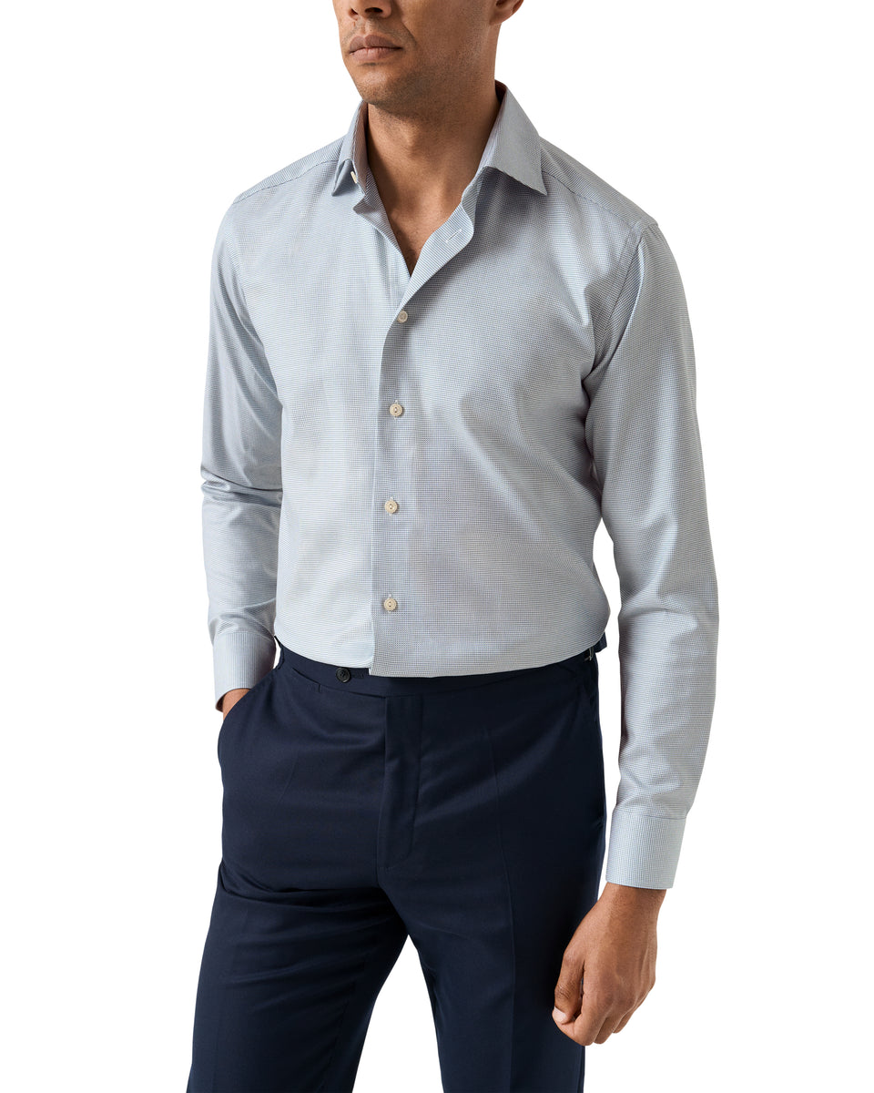 Slim Fit - Semi Solid Twill Shirt – Henry Singer